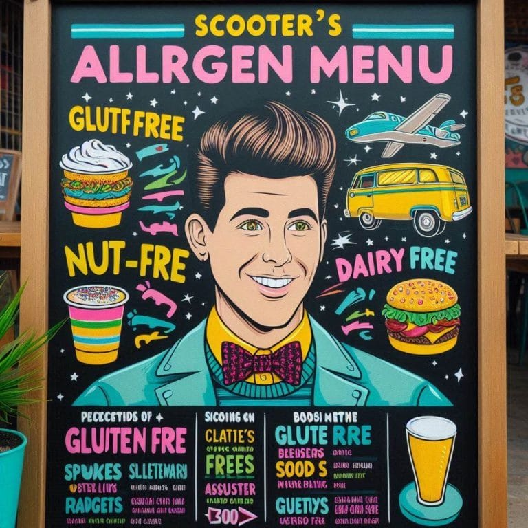 Scooter's Allergen Menu - scooters menu